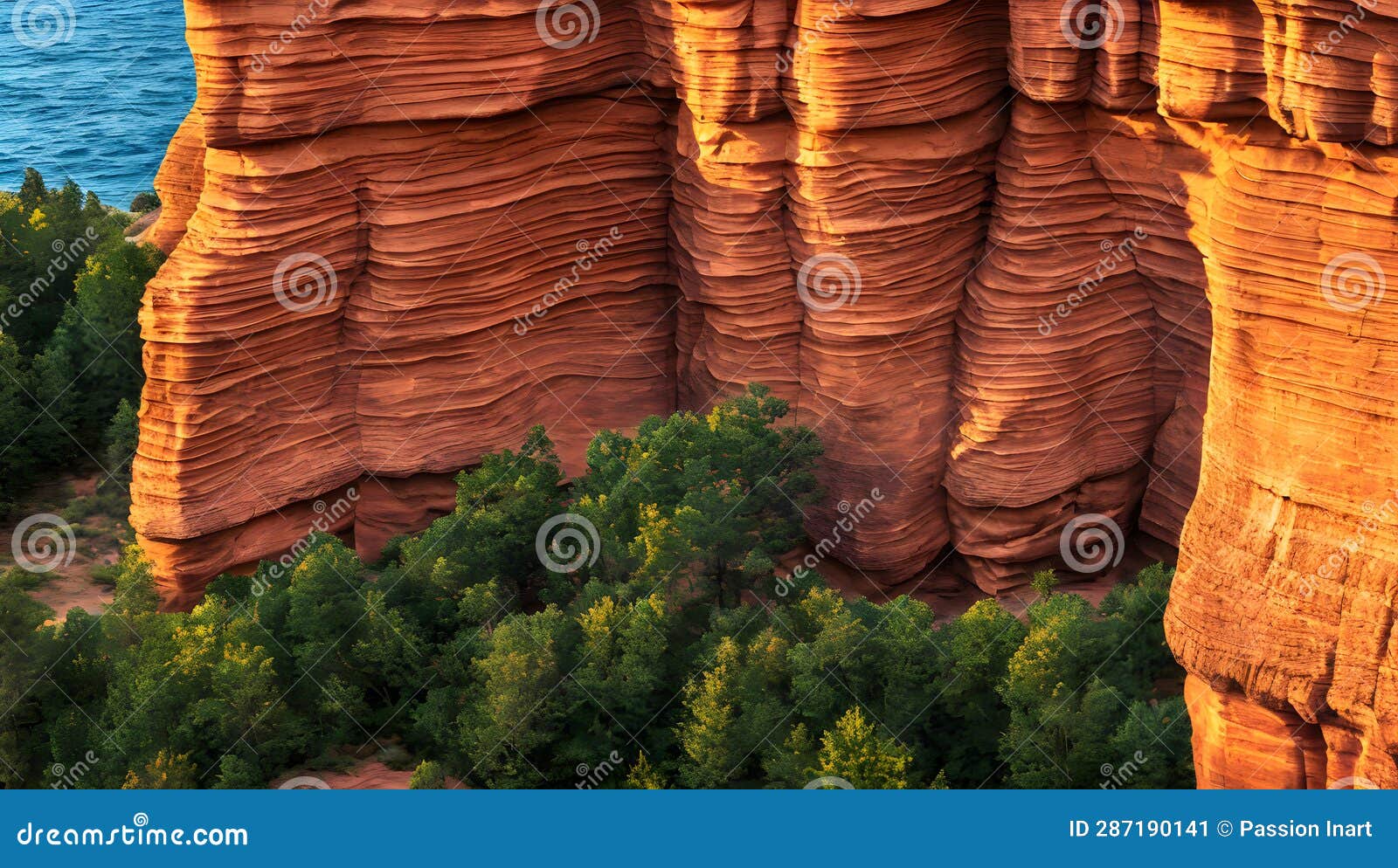 Majestic Sandstone Cliff. Nature Reserve with Dramatic Sandstone ...
