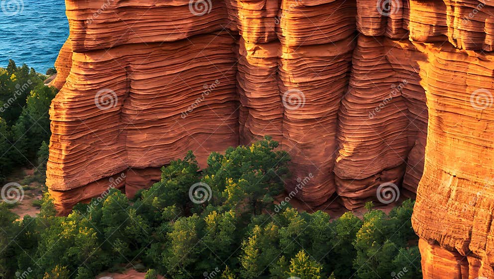 Majestic Sandstone Cliff. Nature Reserve with Dramatic Sandstone ...