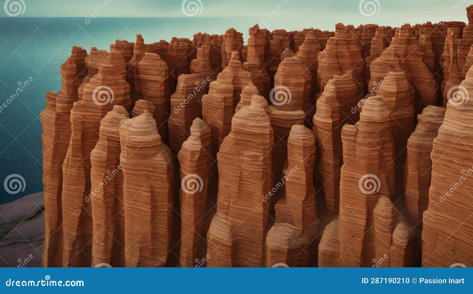 Majestic Sandstone Cliff. Nature Reserve with Dramatic Sandstone ...