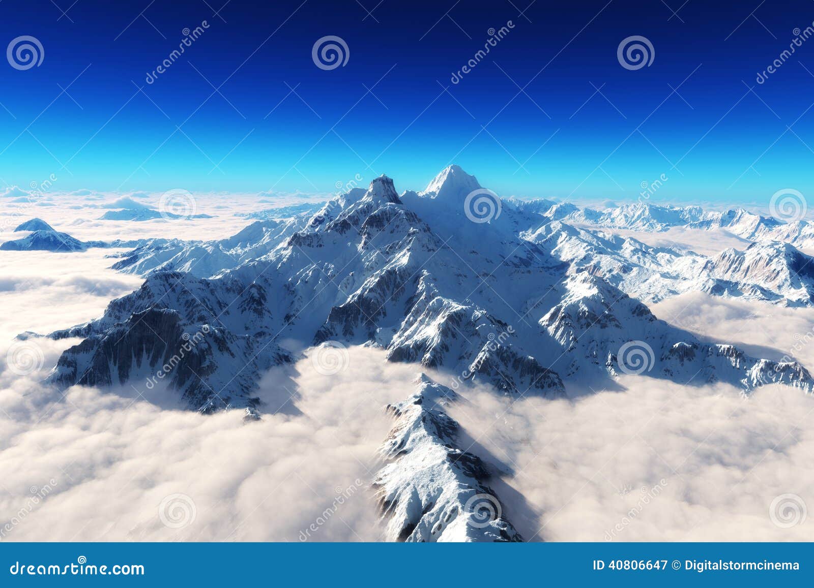 Majestic Snow Covered Mountains Stock Image - Image of covered ...