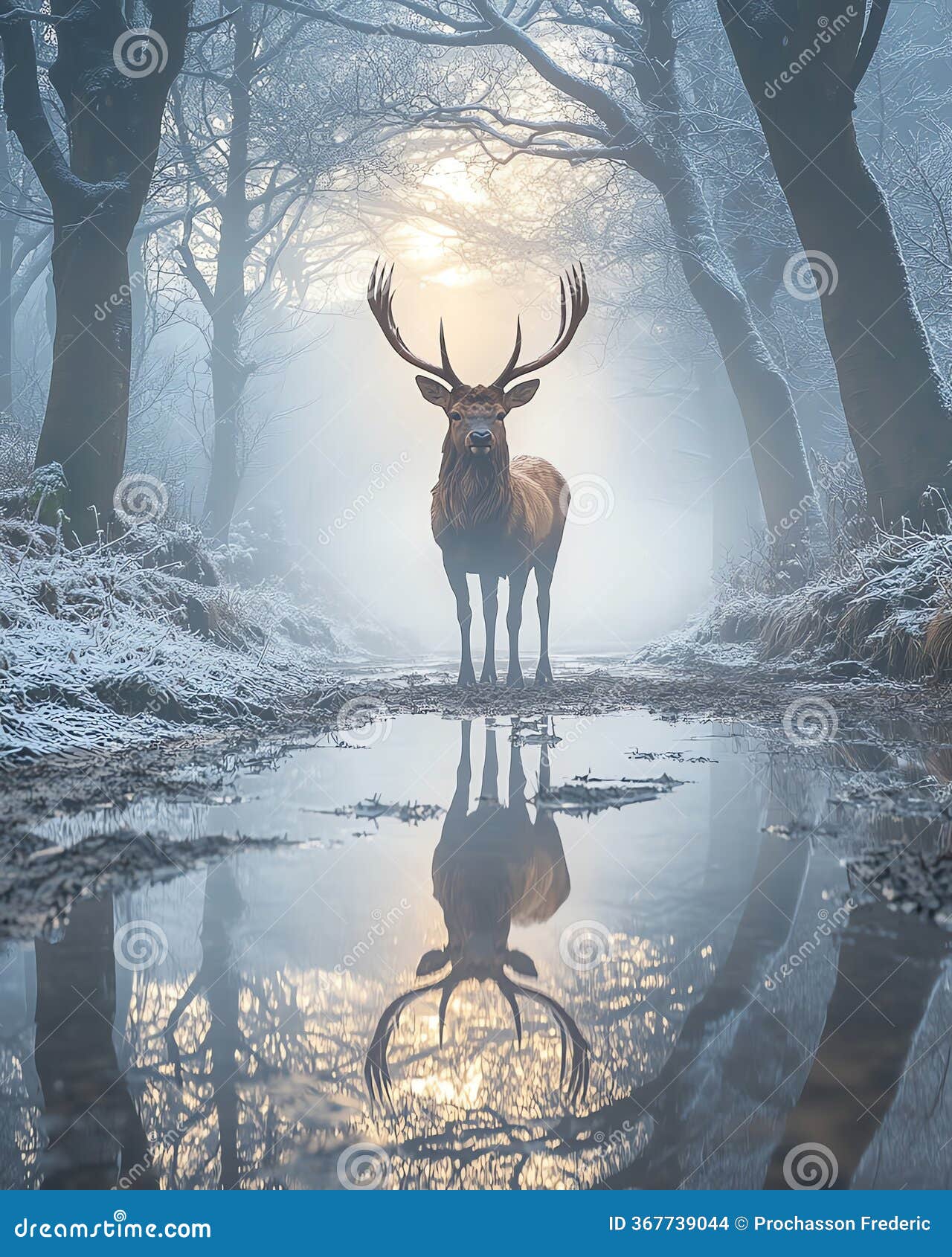 Majestic Stag: The Regal Beauty Of The Deer Cartoon Vector ...