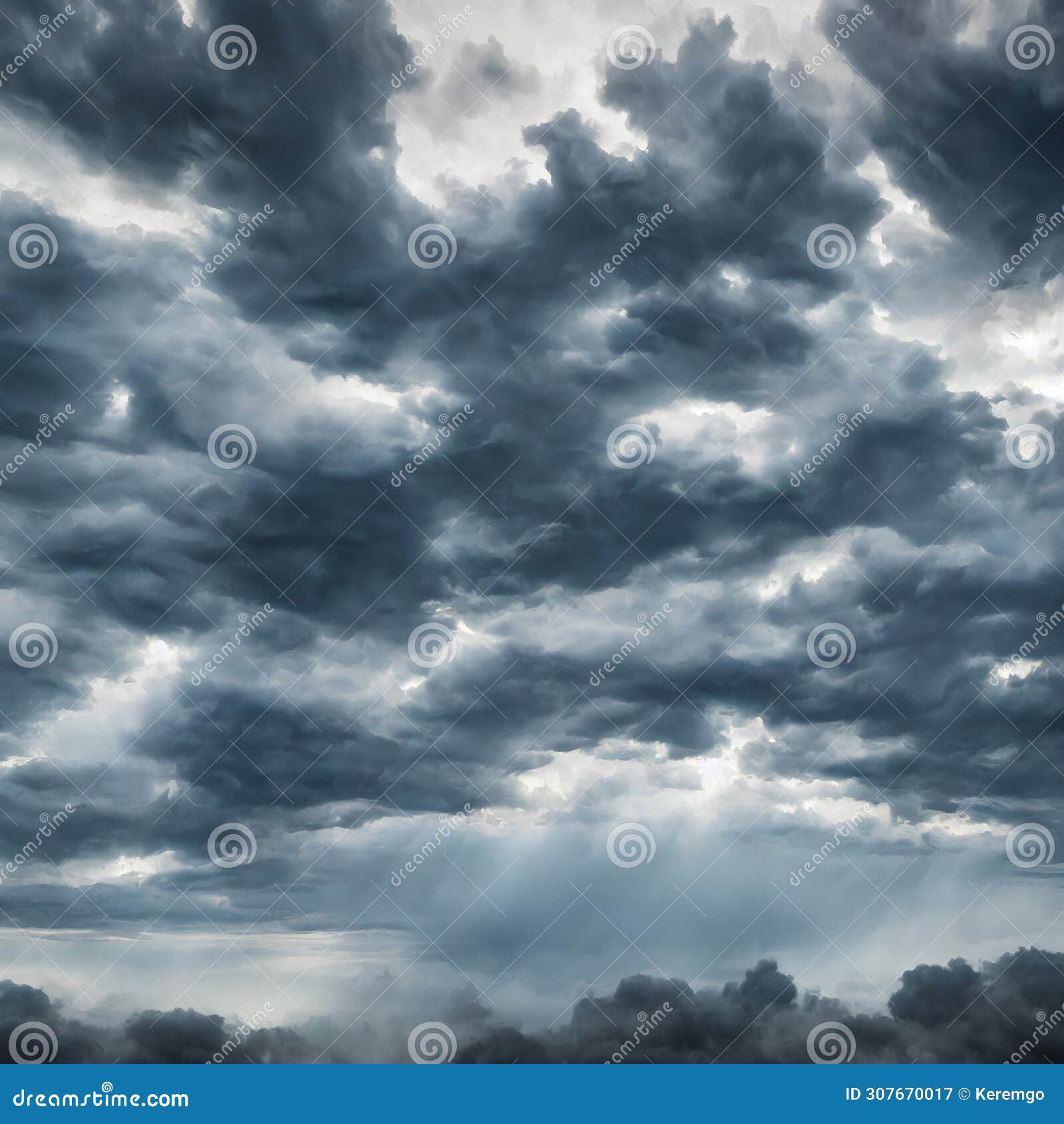 Majestic Stormy and Windy Clouds in the Sky Stock Illustration ...