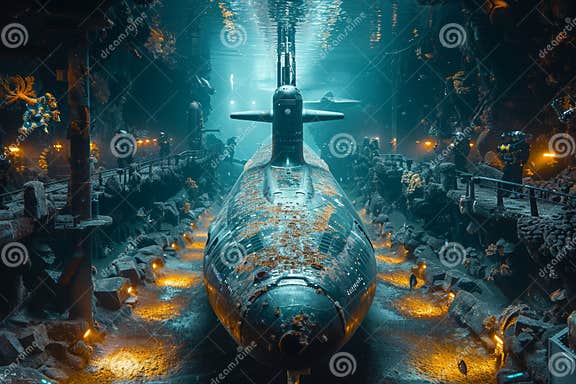 Majestic Submarine Elegantly Navigating the Mysterious and Captivating ... Majestic Submarine Elegantly Navigating the Mysterious and Captivating ...