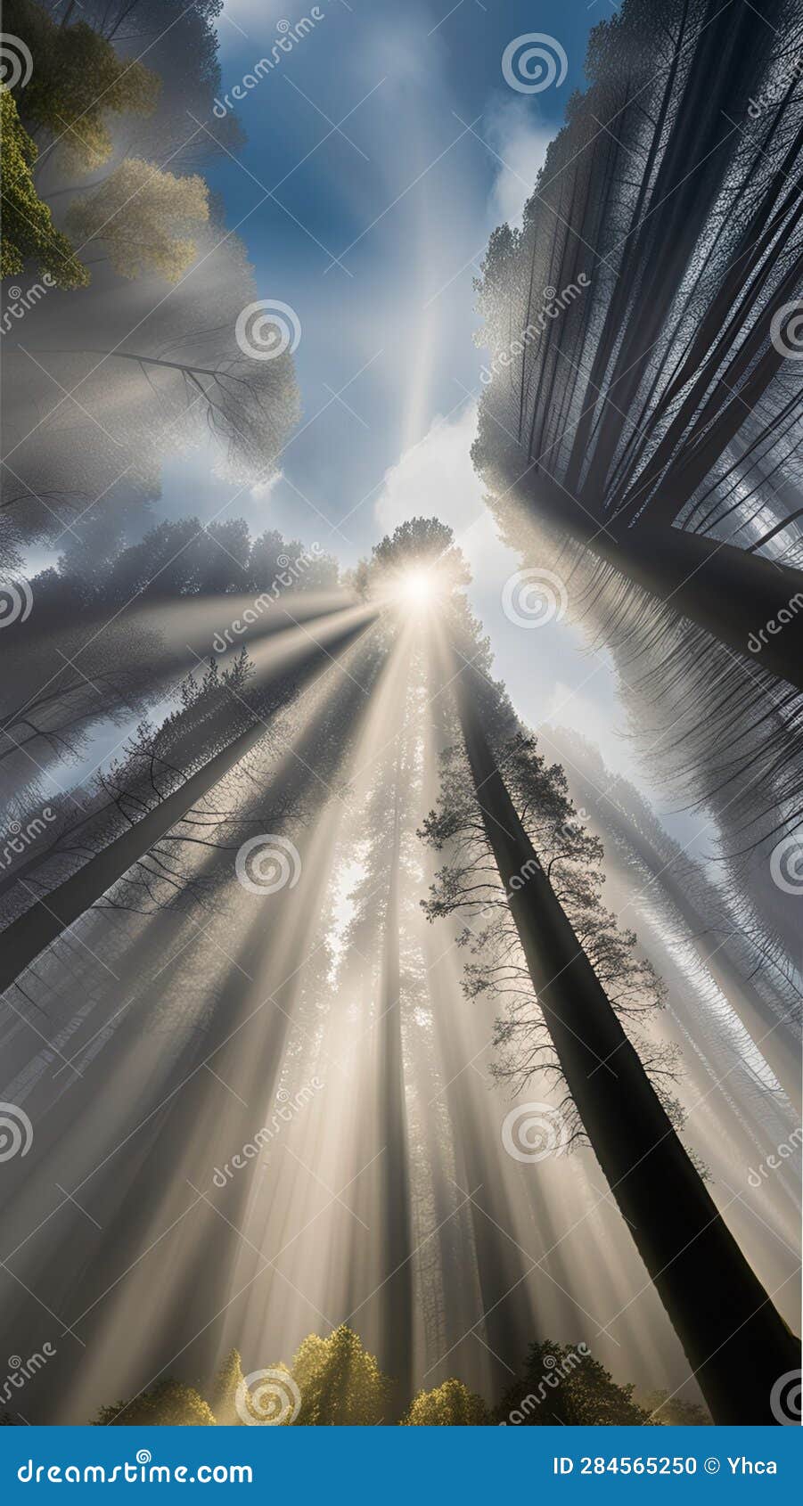 Majestic Sun Rays through Clouds Illustration Artificial Intelligence ...