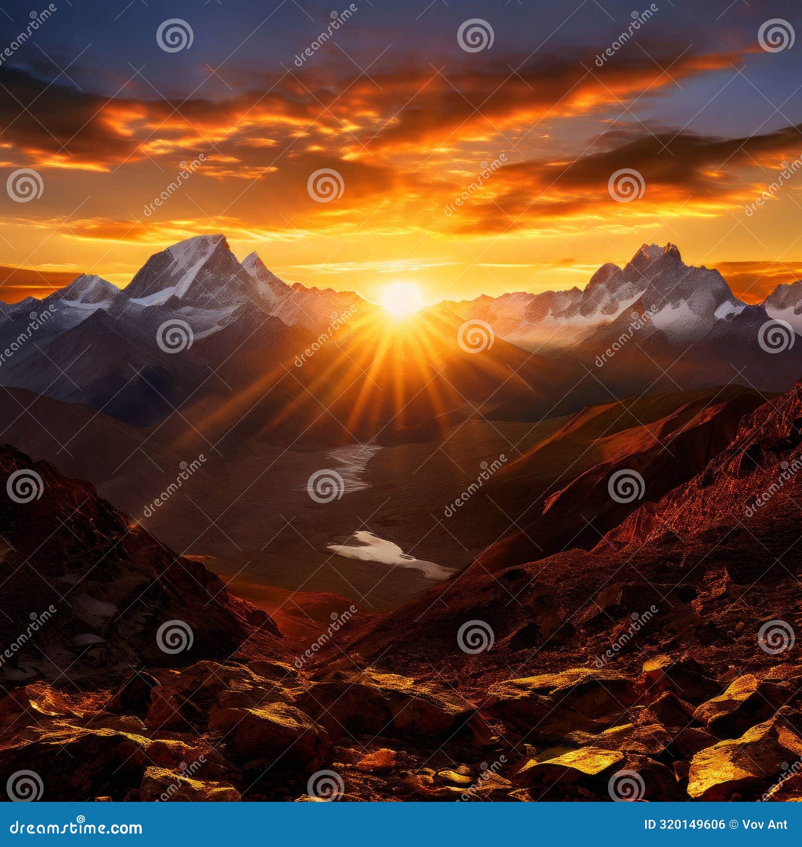 Majestic Sunset Over the Andes the Sun Setting Behind the Towri Stock ...