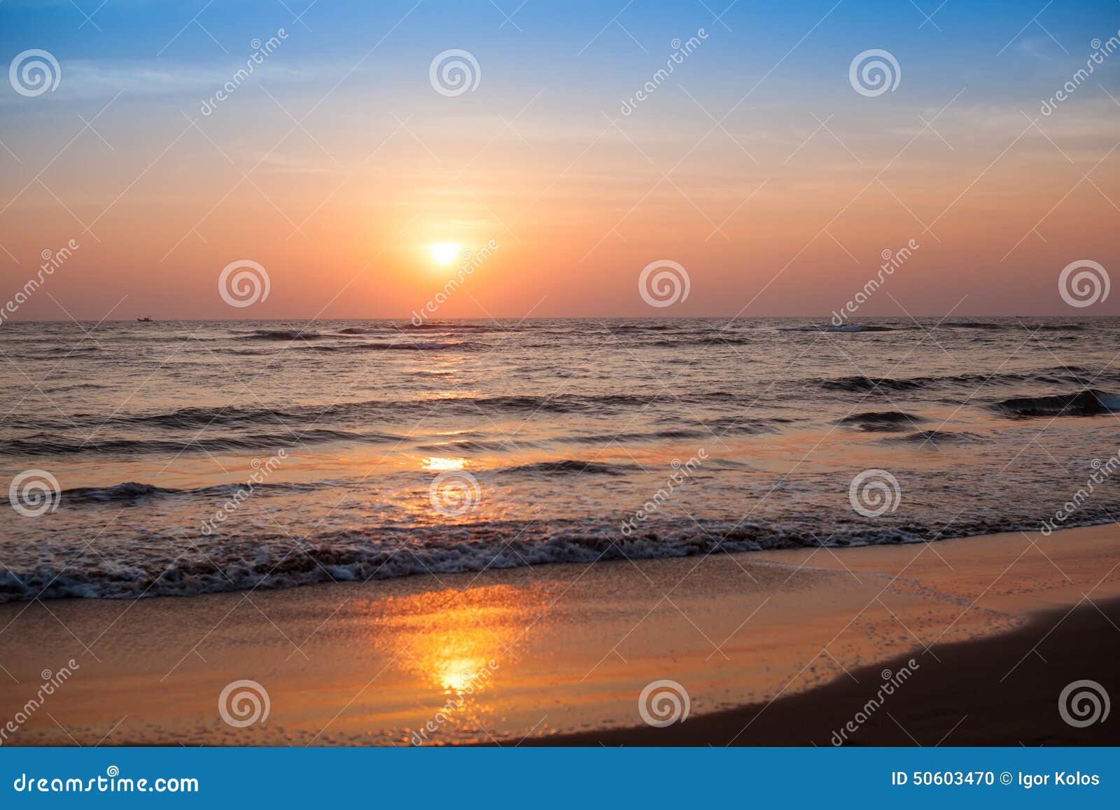 Majestic sunset over water stock photo. Image of horizontal - 50603470