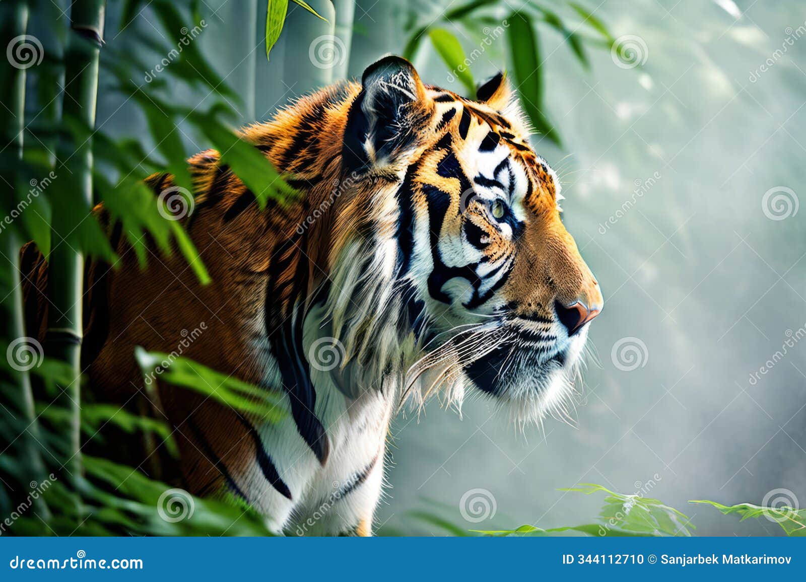 Tiger Prowling Head Circle Retro Cartoon Vector | CartoonDealer.com ...