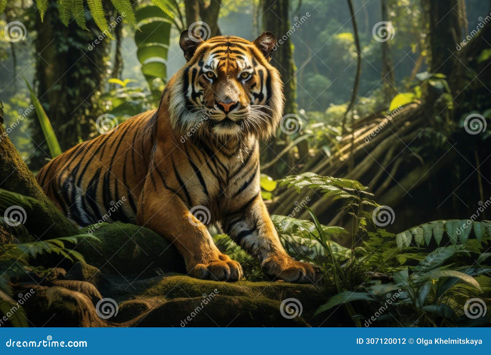 Majestic Tiger Roaming in the Exotic Wilderness of Safari Jungle ... Majestic Tiger Roaming in the Exotic Wilderness of Safari Jungle ...