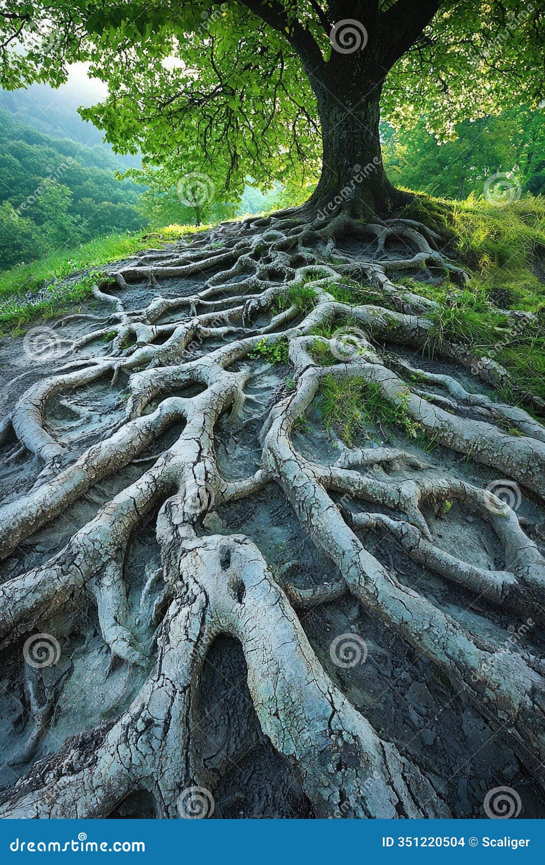 A Majestic Tree Stands Tall, Its Branches Reaching Skyward Royalty-Free ...