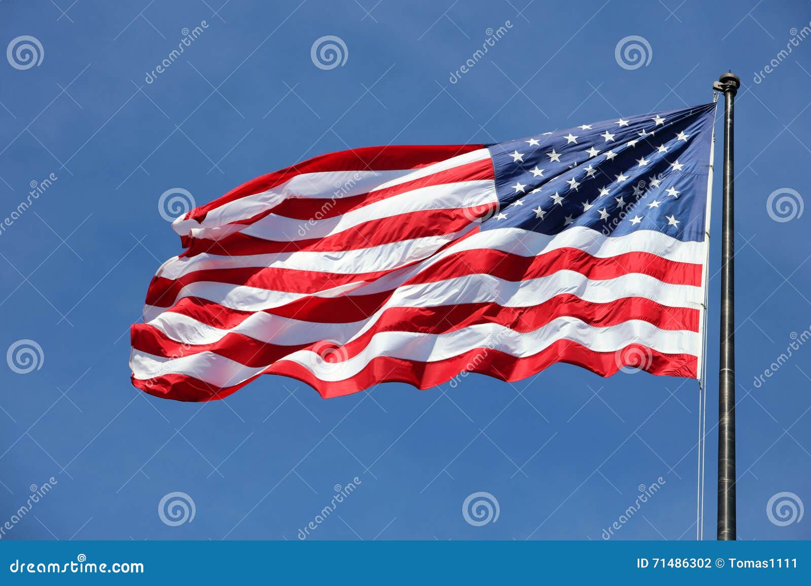 Majestic United States Flag Stock Photo - Image of states, wind: 71486302