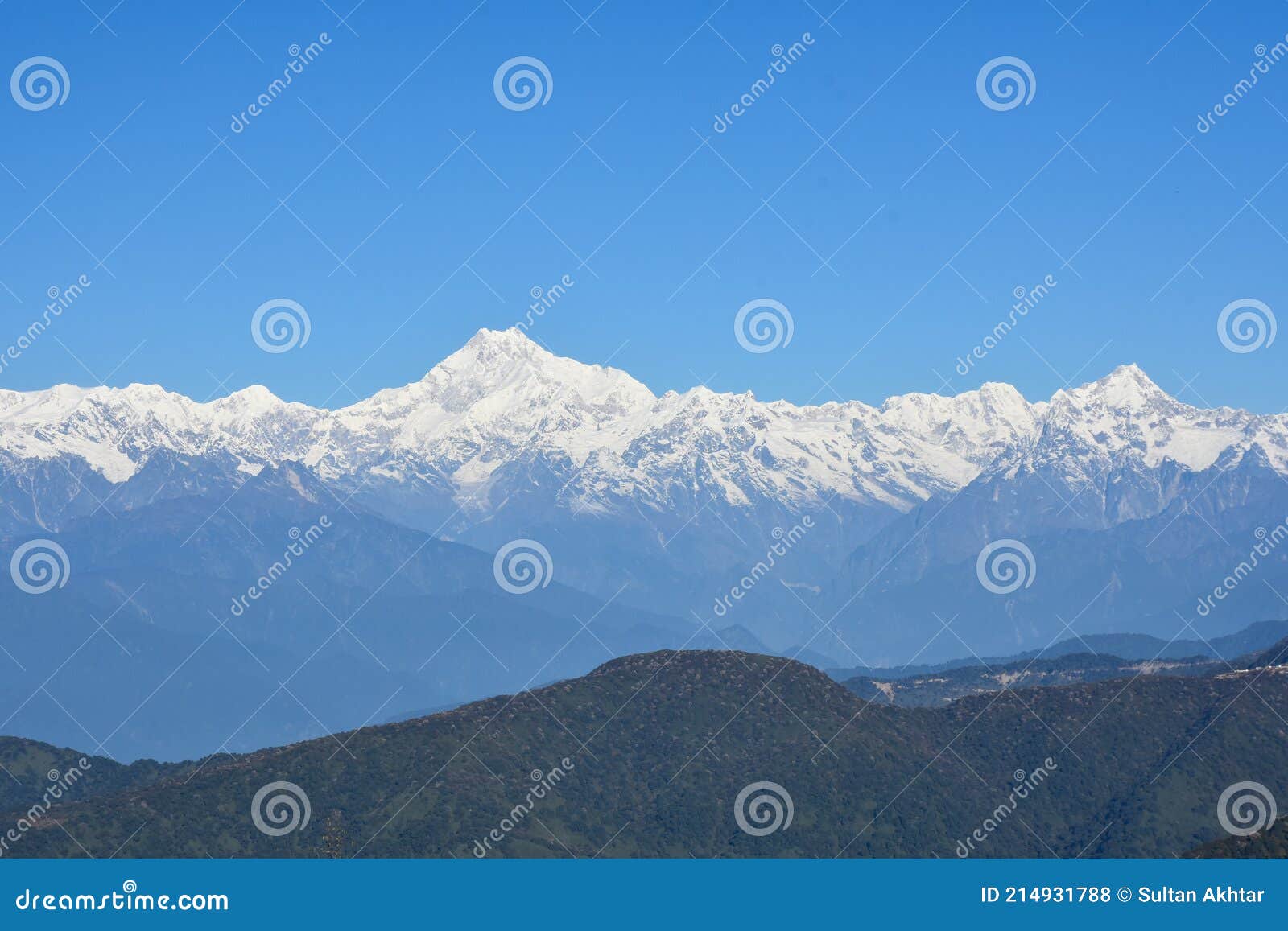 Majestic View of Mount Kanchenjunga Stock Photo - Image of view ...
