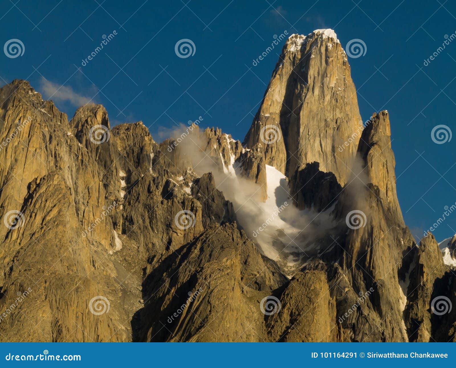 Majestic View of Trango Tower in Karakorum Range Stock Image - Image of ... Majestic View of Trango Tower in Karakorum Range Stock Image - Image of ...
