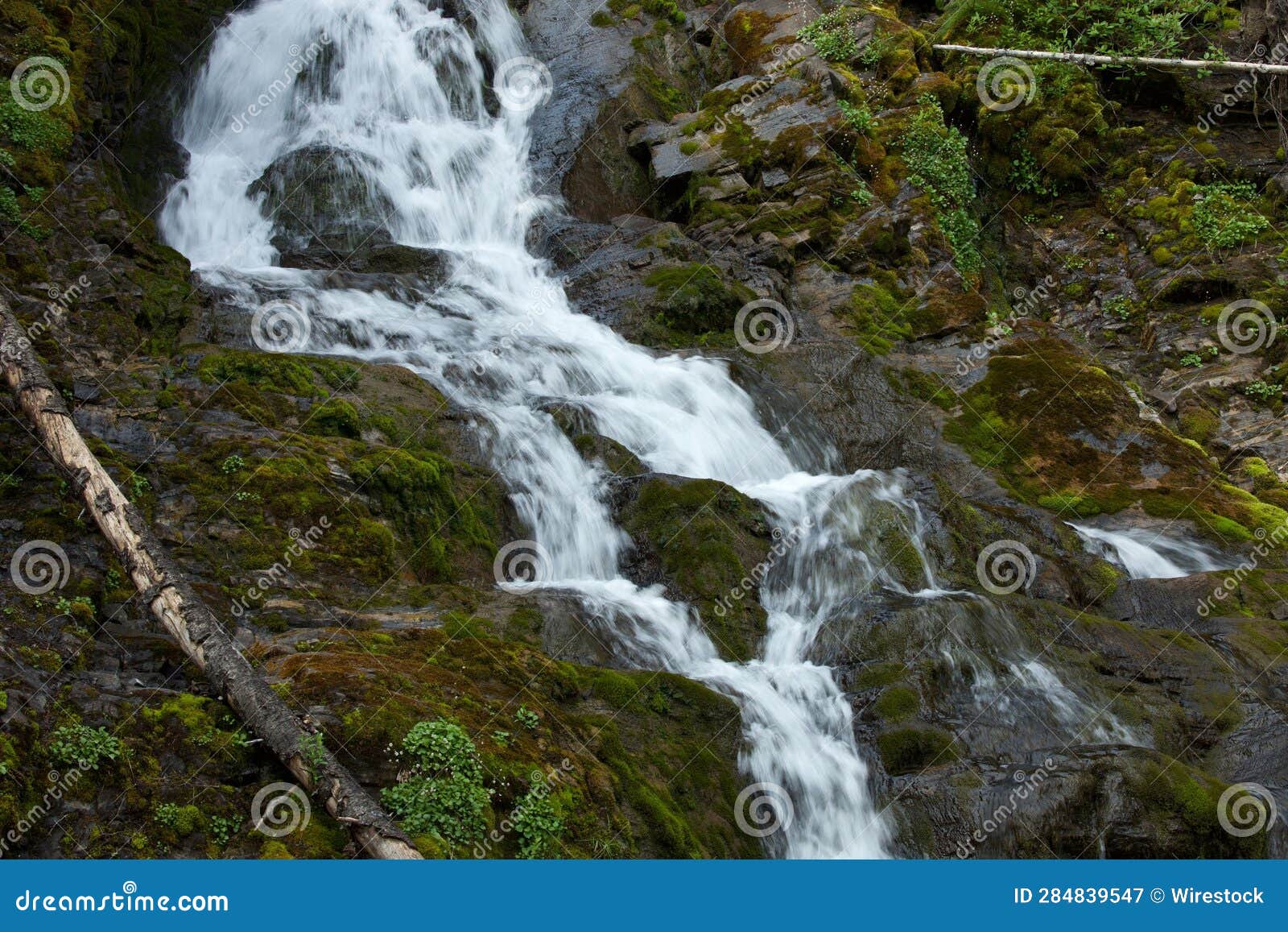Majestic Waterfall Cascading Down a Rocky Cliff Face Stock Image ...