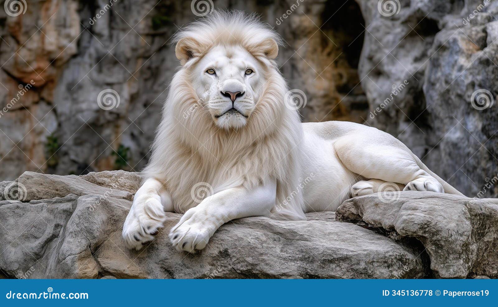 Majestic White Lion Ruler of Felines Stock Photo - Image of ruler ...