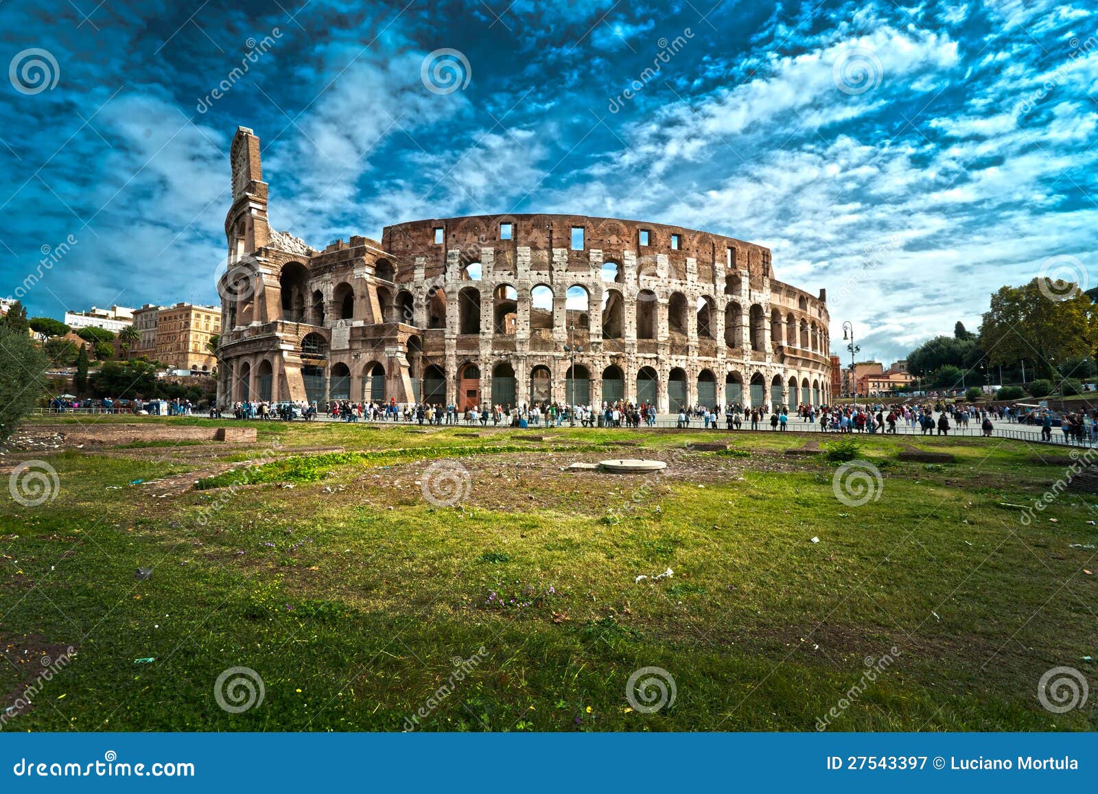 Majestueuze Coliseum, Rome, Italië. Stock Afbeelding - Image of ...