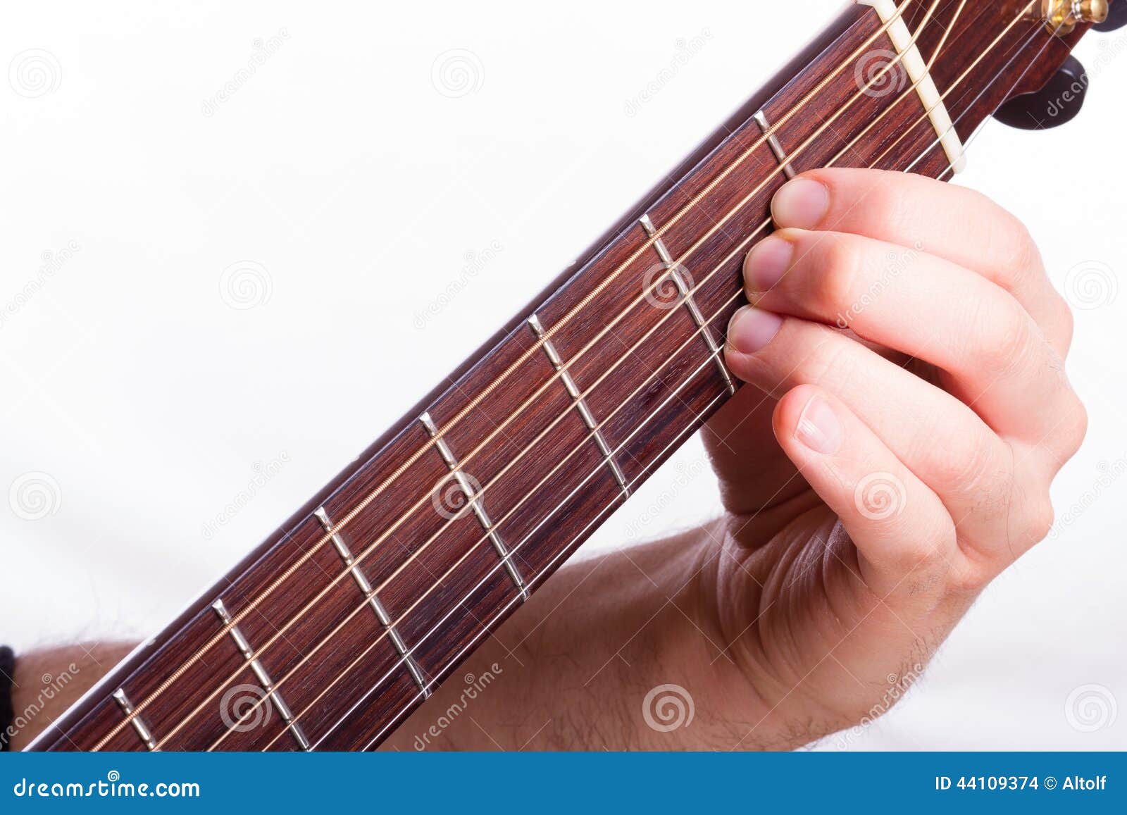 G Major Chord Played By Guitarist On Classical Acoustic Guitar Stock ...