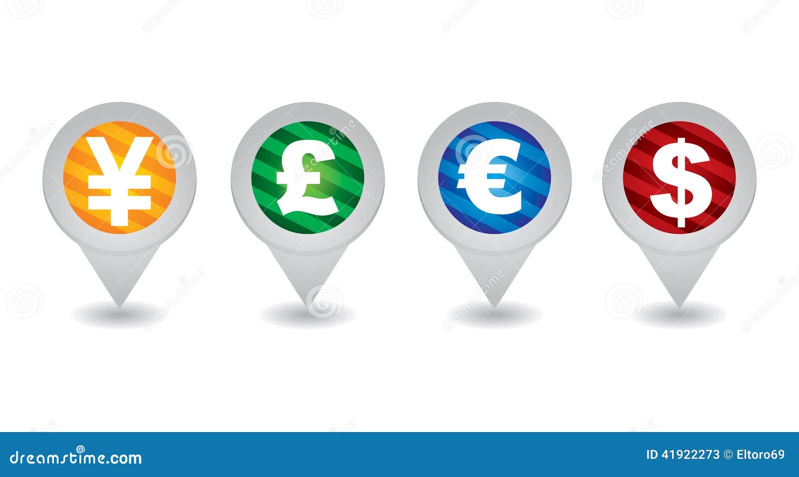 Major currencies sign stock vector. Illustration of dollar - 41922273