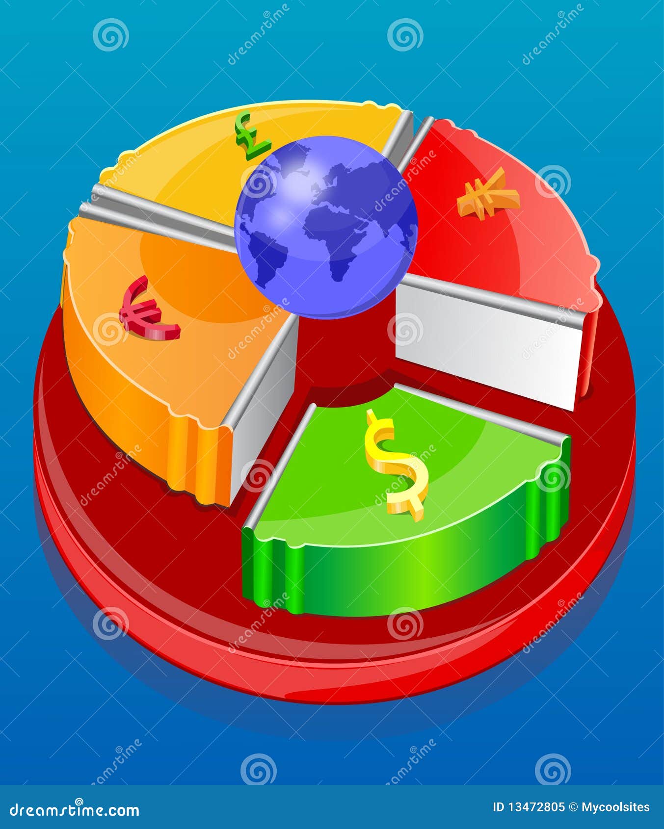 Major Currency Symbols and the Globe Stock Illustration - Illustration ...