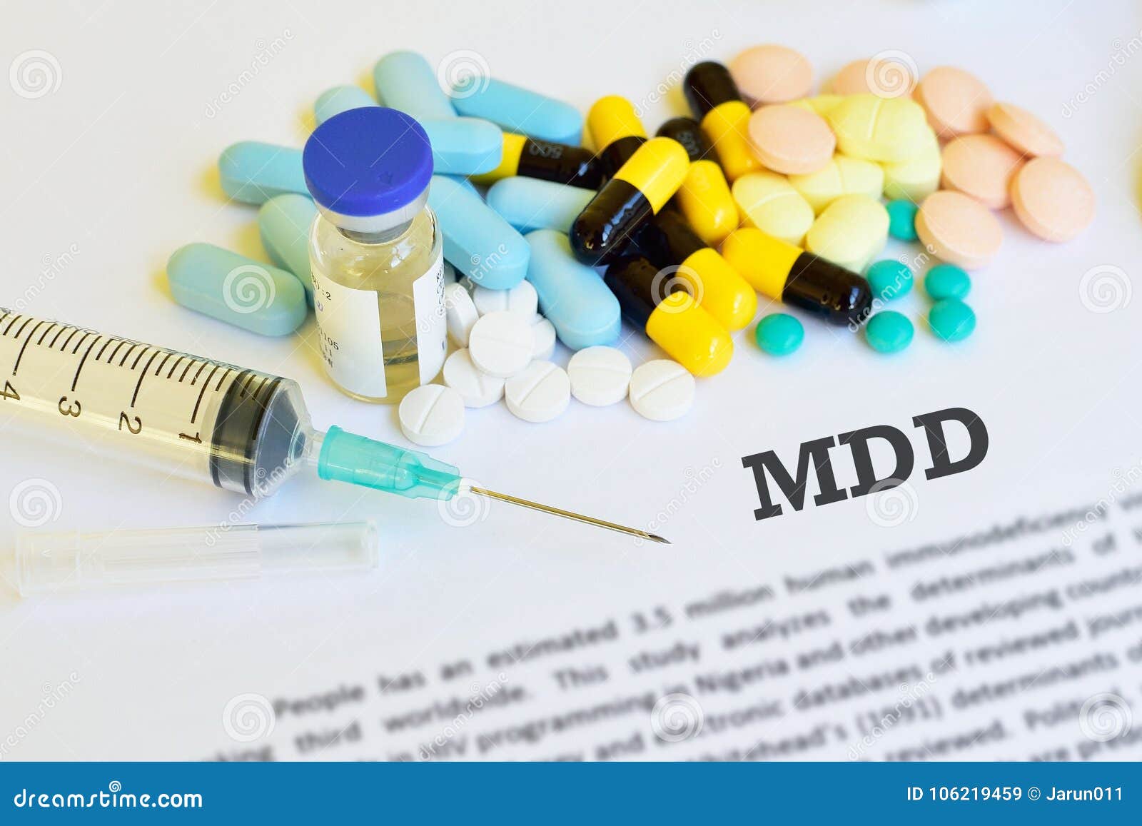 Major Depression Disorder MDD Treatment Stock Image - Image of clinical ...