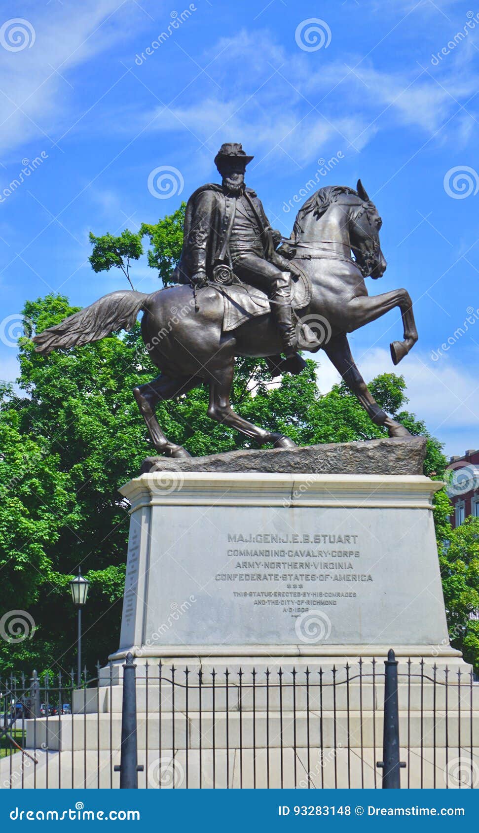 Major General J.E.B. Stuart Stock Photo - Image of richmond, located ...