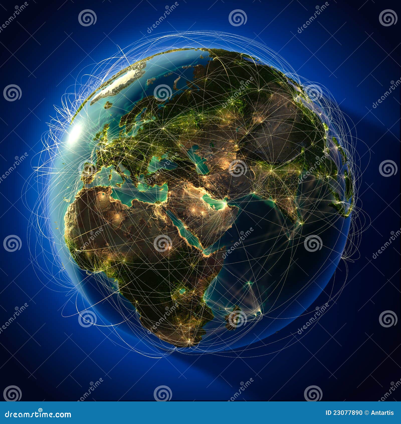 Major Global Aviation Routes on Stock Illustration - Illustration of ...