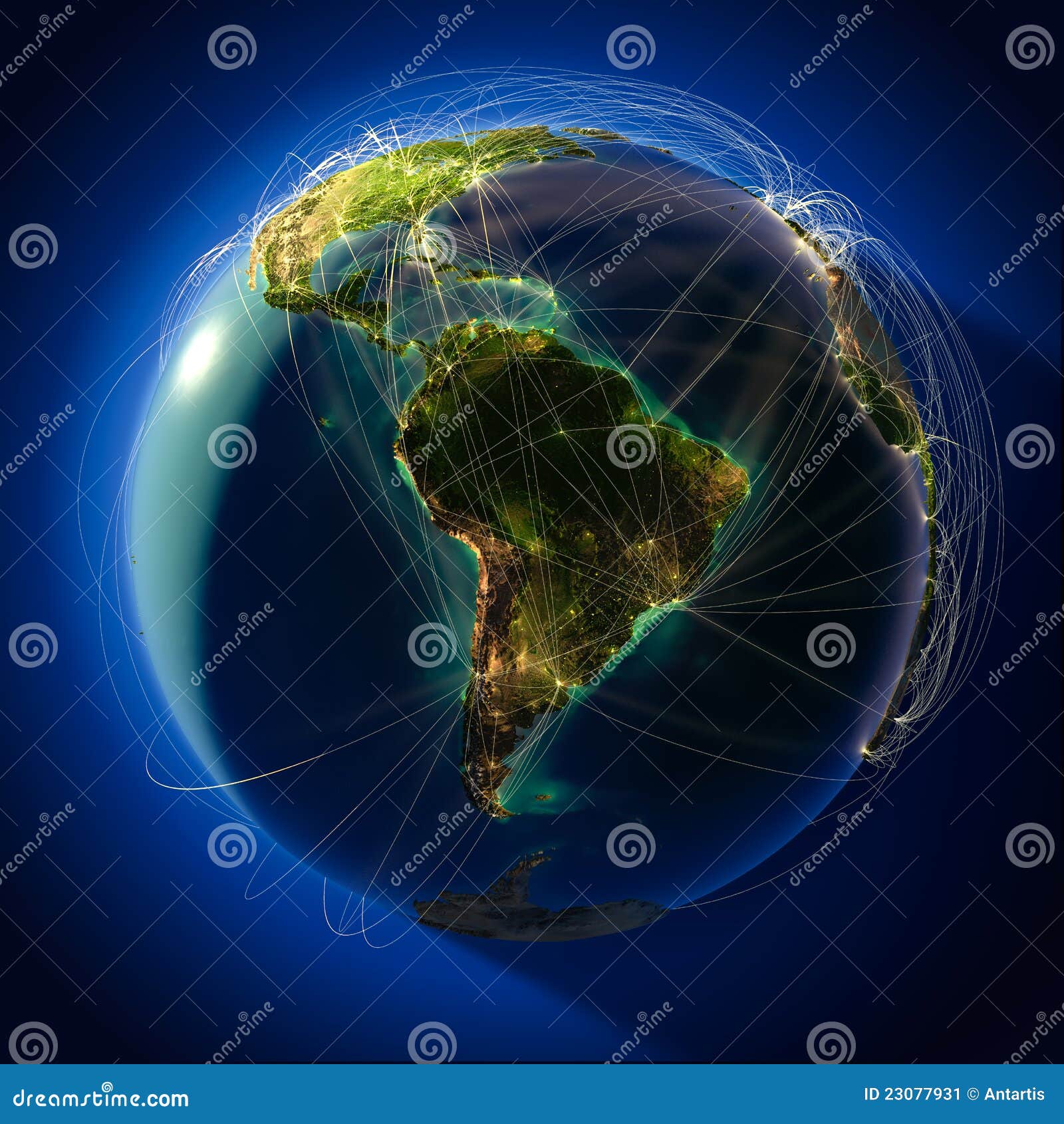 Major Global Aviation Routes Stock Illustration - Illustration of ...