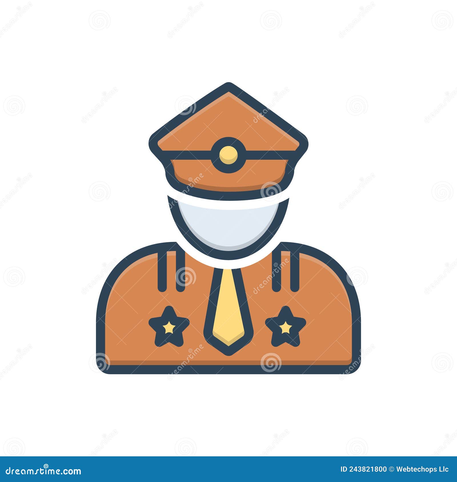 Color Illustration Icon for Major, Man and Gentleman Stock Illustration ...