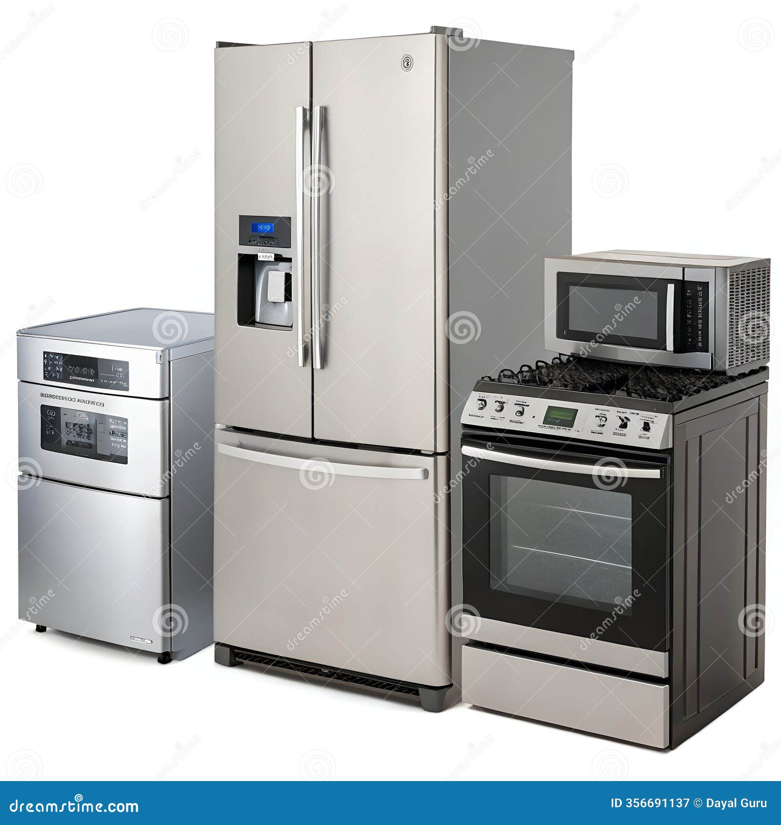 Major Kitchen Appliances Isolated On White Background Stock Image ...