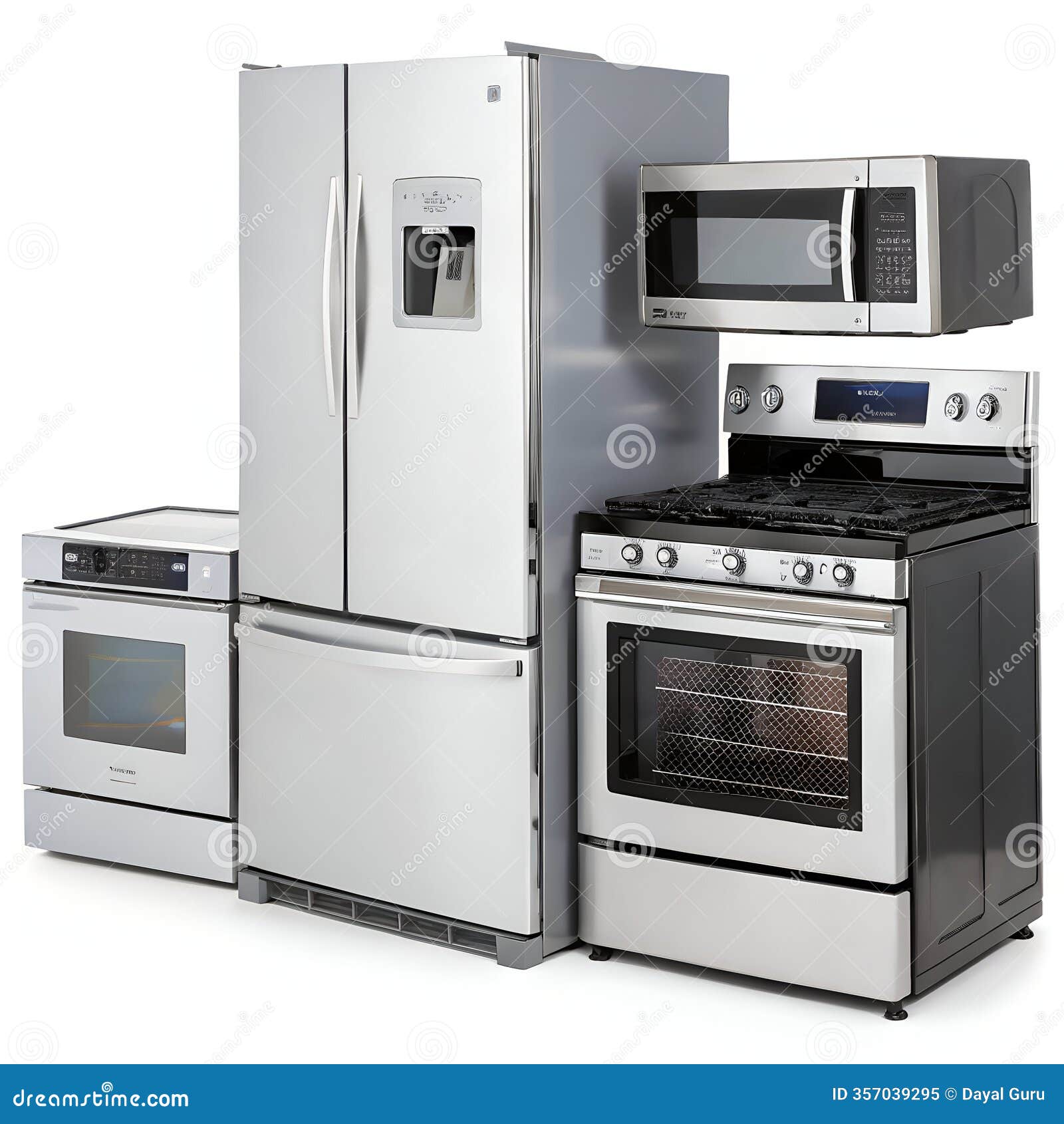 Major Kitchen Appliances Isolated On White Background Stock Image ...