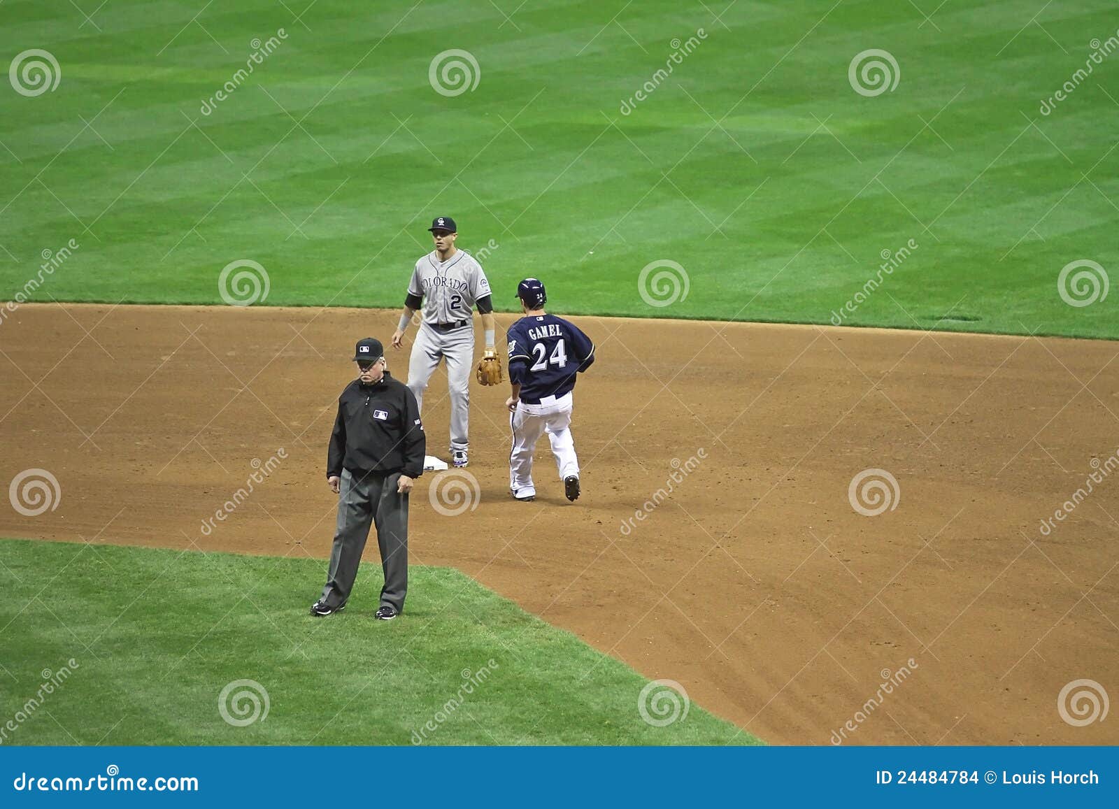 Major League Baseball Action Editorial Stock Image - Image of park ...