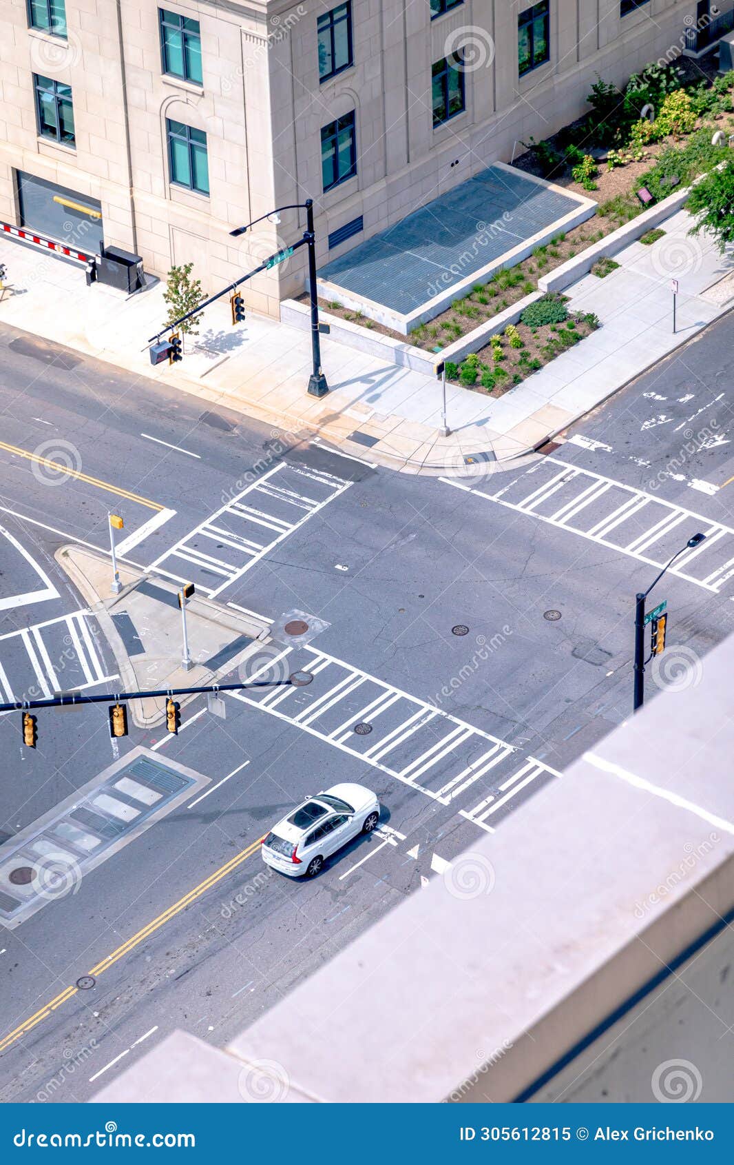 Major Street Intersection in Major City in Usa Stock Image - Image of ...