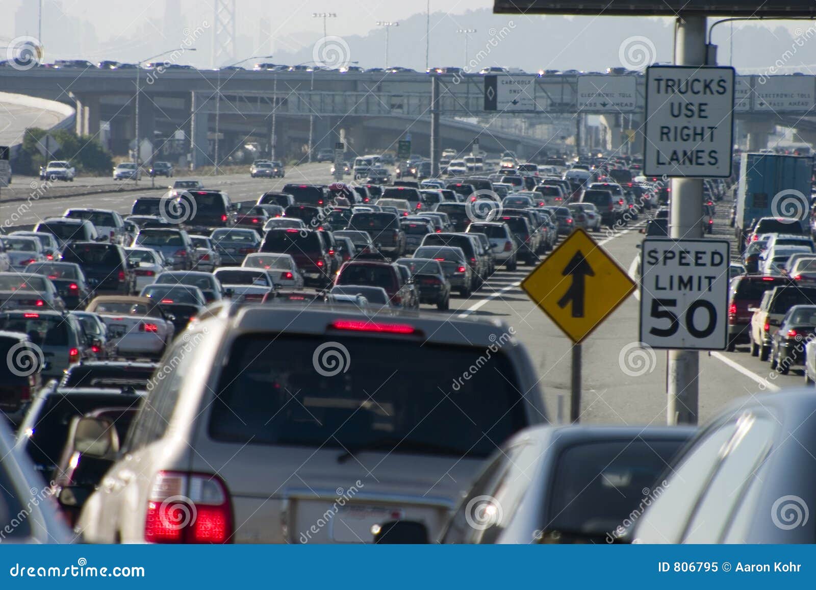 Major Traffic Jam 1 stock image. Image of viaduct, pollution - 806795