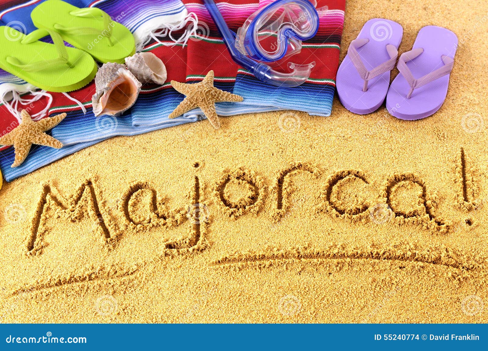 MAJORCA Writing On White Keyboard With A Aircraft Sketch Royalty-Free ...