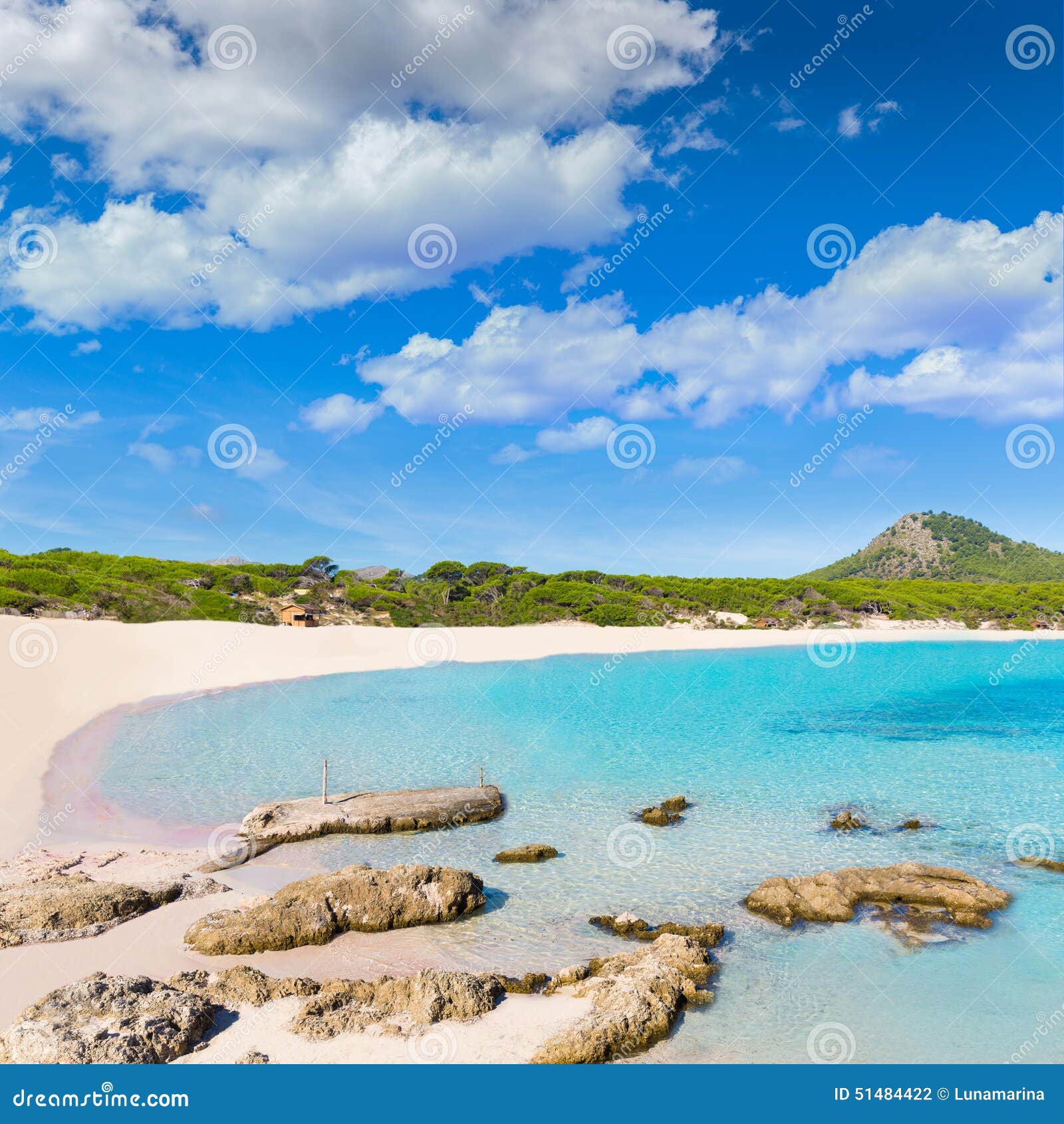 Cala Agulla Beach In Cala Ratjada On Majorca Island, Spain Medi Stock ...