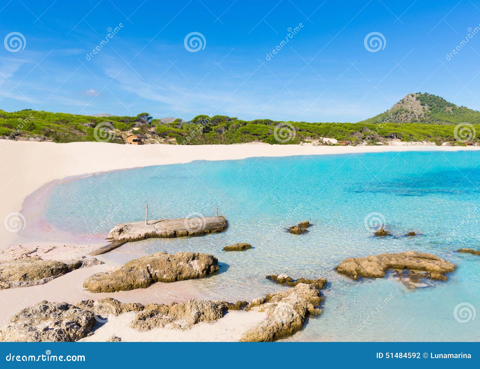 Cala Agulla Beach In Cala Ratjada On Majorca Island, Spain Medi Stock ...