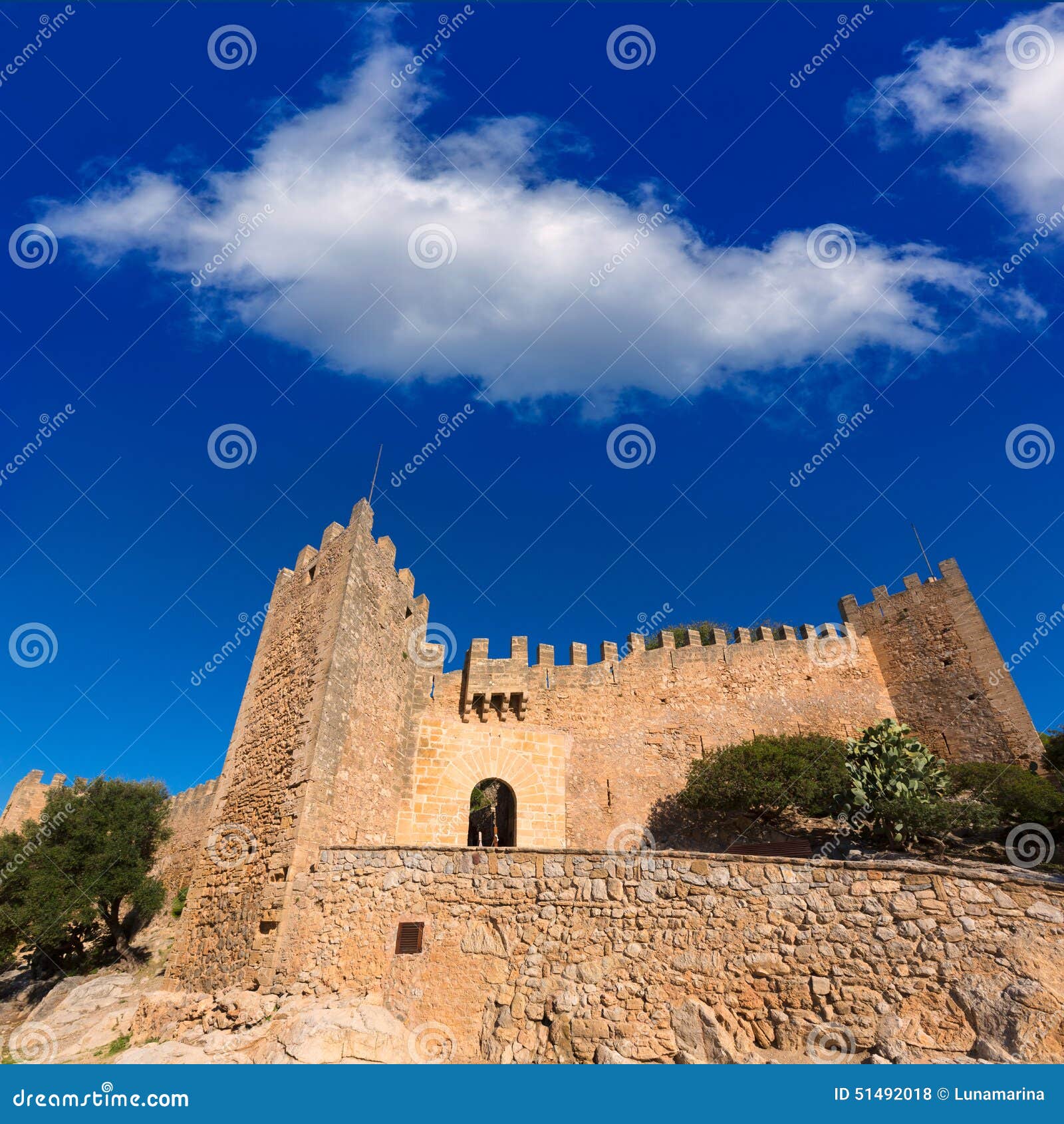 Majorca Capdepera Castle Castell in Mallorca Stock Photo - Image of ...