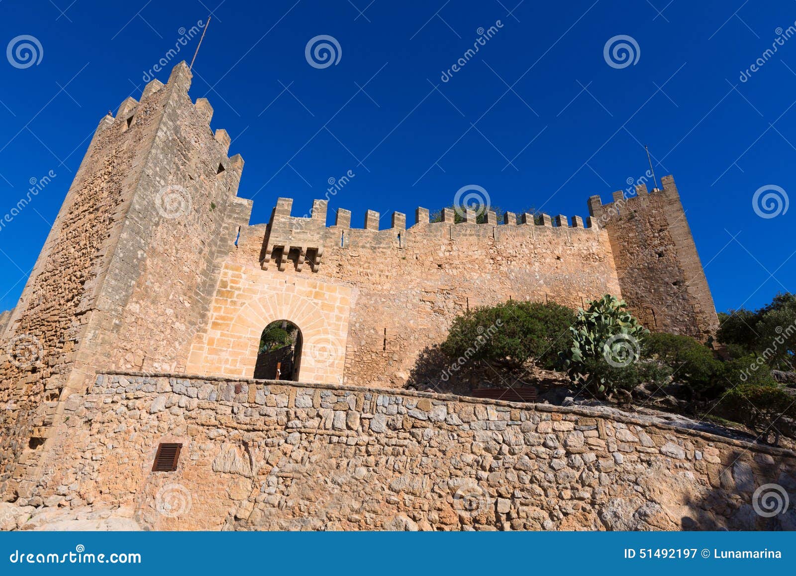 Majorca Capdepera Castle Castell in Mallorca Stock Image - Image of ...