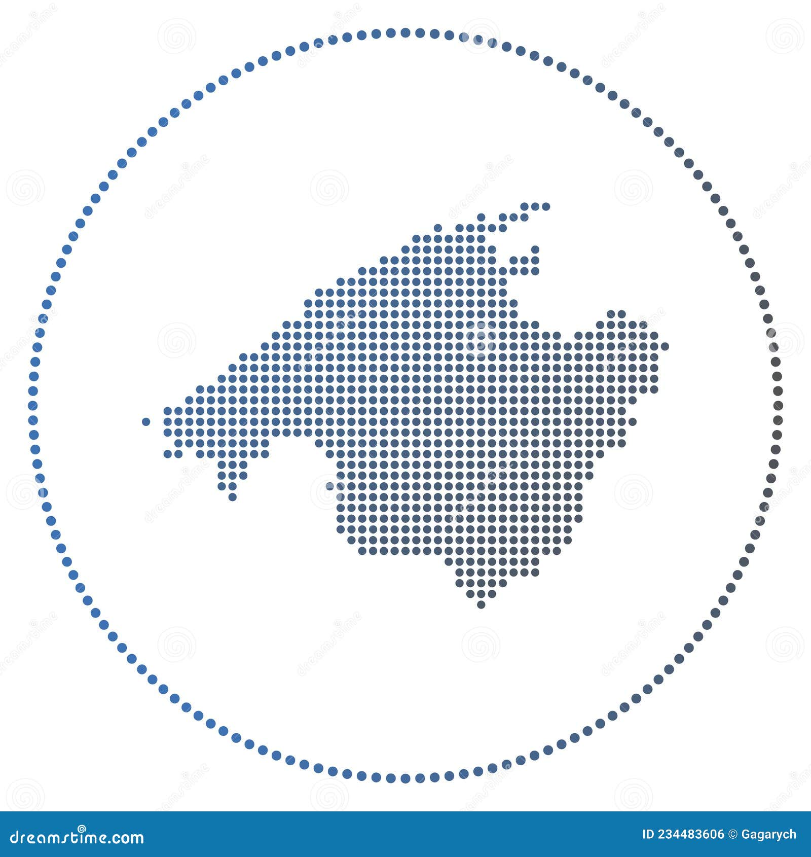 Majorca Dotted Map Set. Cartoon Vector | CartoonDealer.com #231946631