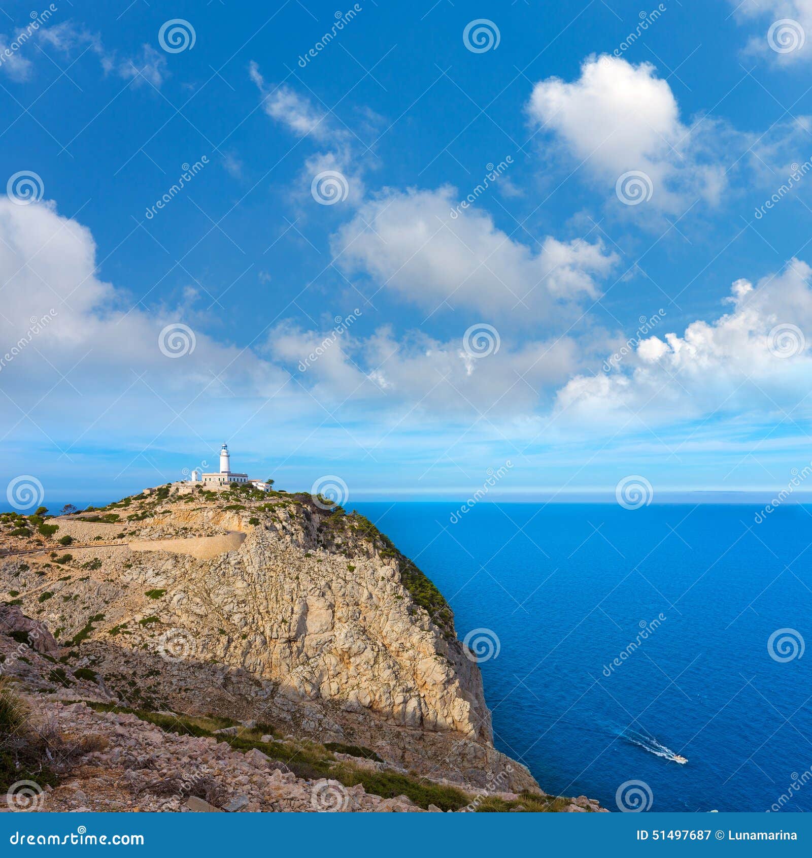 Majorca Formentor Cape Lighthouse in Mallorca Stock Image - Image of ...