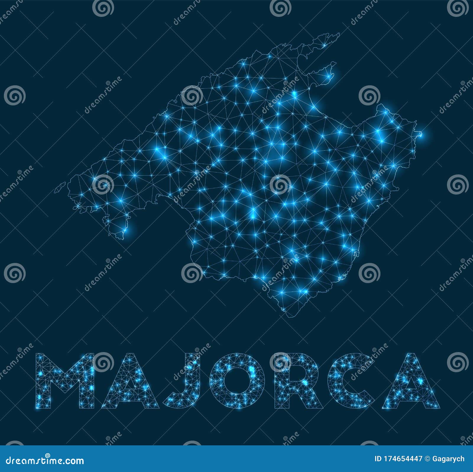 Majorca Network Map. Vector Illustration | CartoonDealer.com #233472518