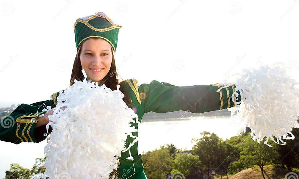 Majorette in pose stock photo. Image of cute, dance, nature - 11840594