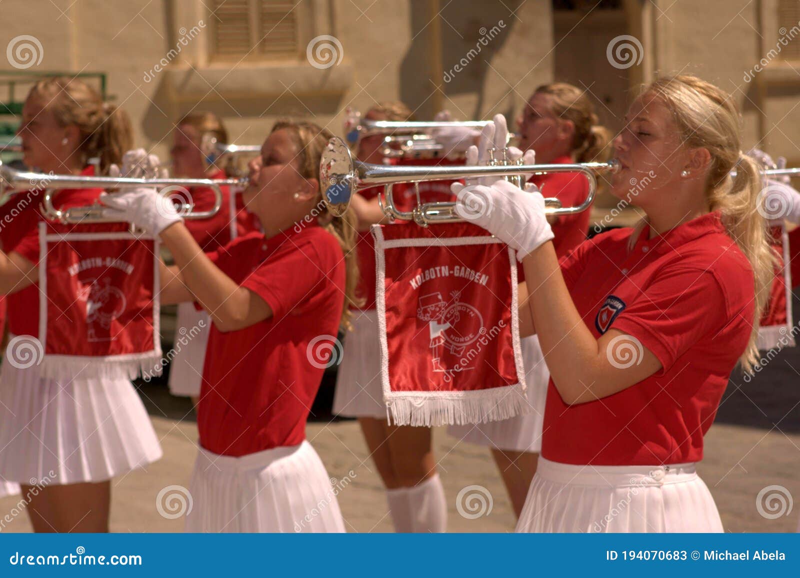 Majorettes Playing the Trumpet Editorial Stock Photo - Image of music ...