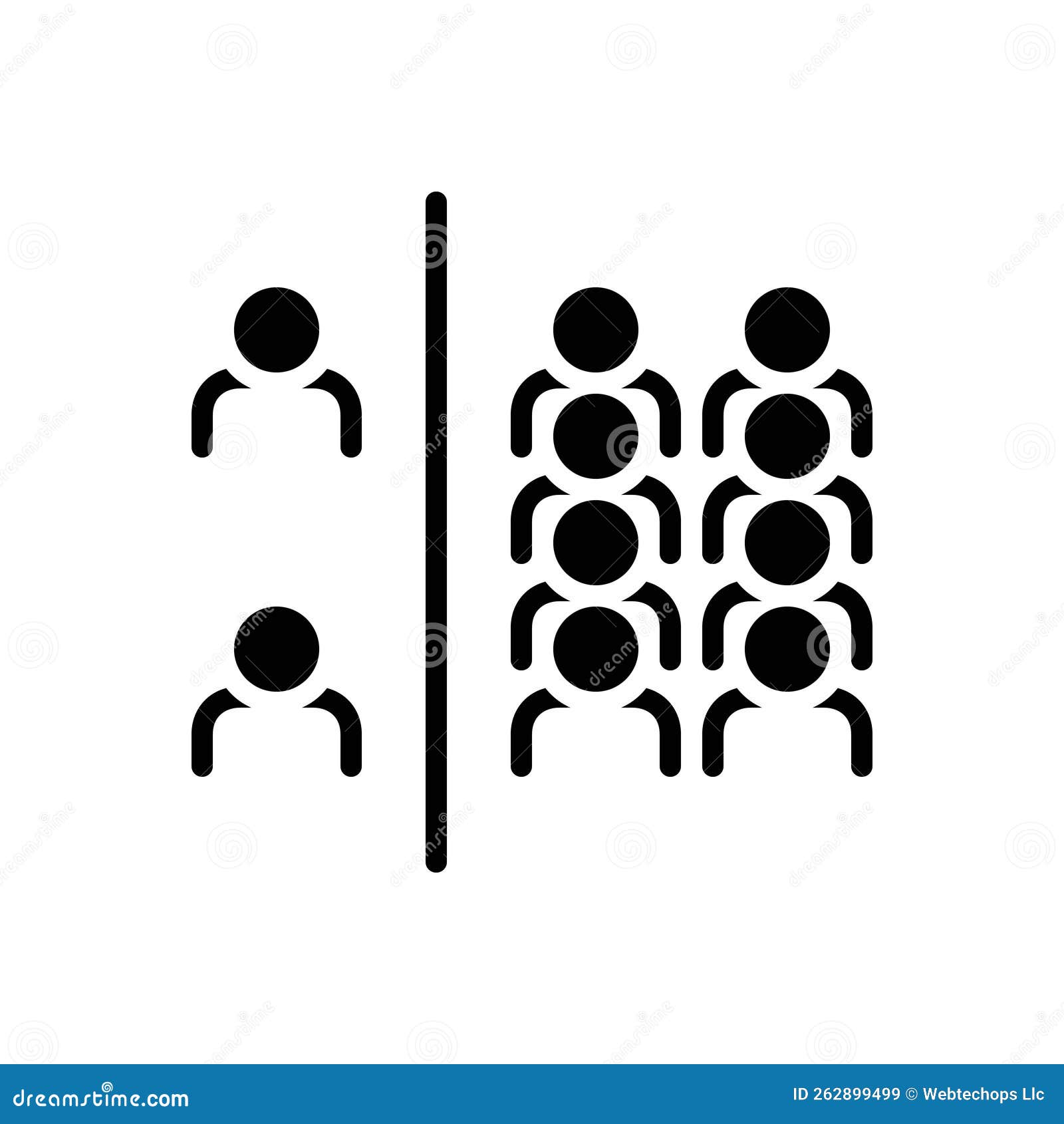 Black Solid Icon for Majority, Many and Mass Stock Vector ...