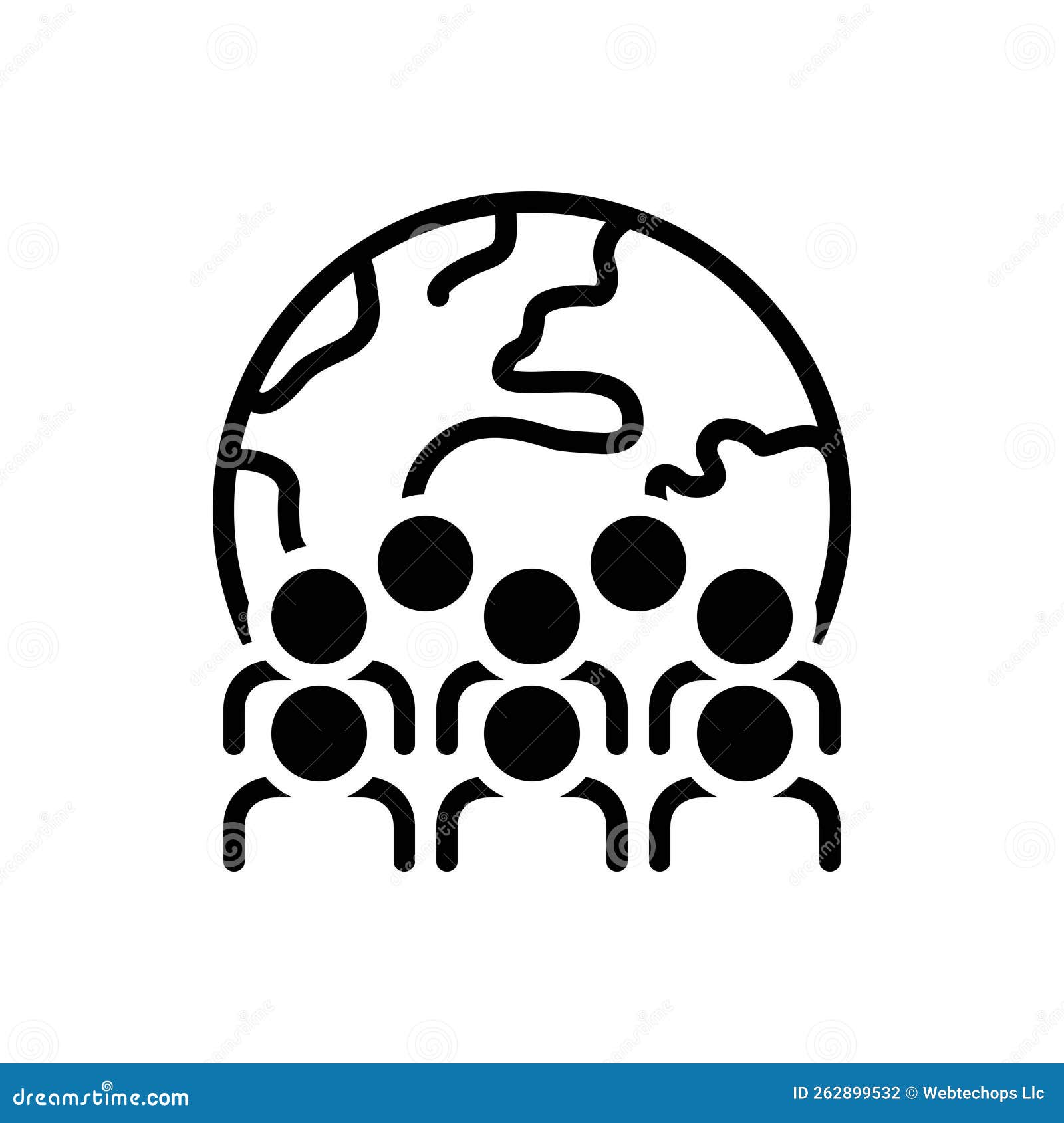 Black Solid Icon for Majority, Many and Mass Stock Vector ...