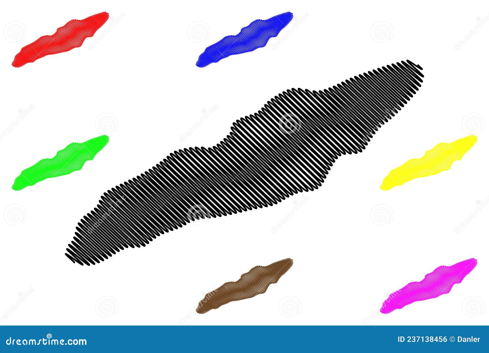 Majuli District Assam State, Republic Of India Map Vector Illustration ...