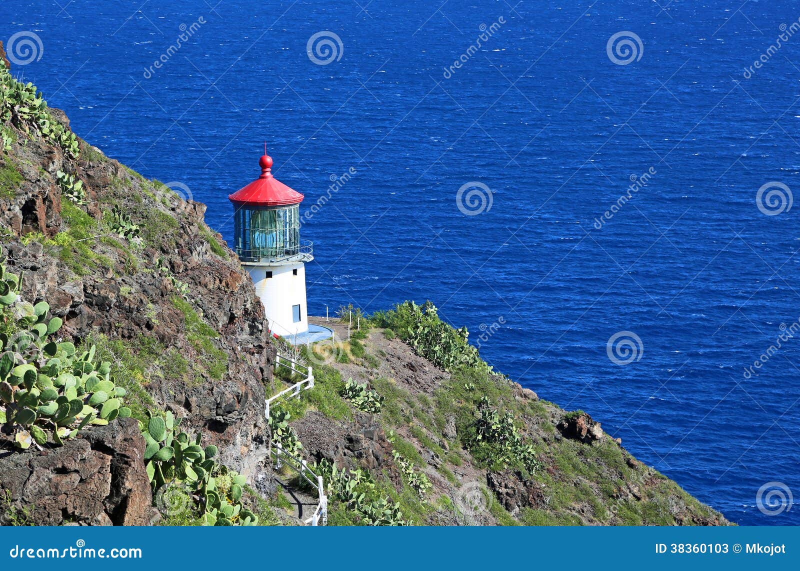Makapu u Point Lighthouse stock image. Image of oahu - 38360103