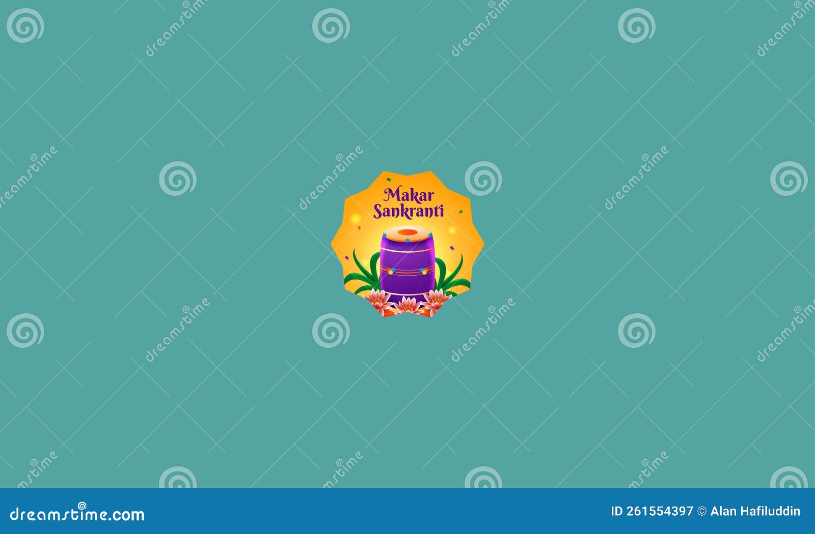 Makar Sankranti Vector Illustration Flat Design Stock Vector ...