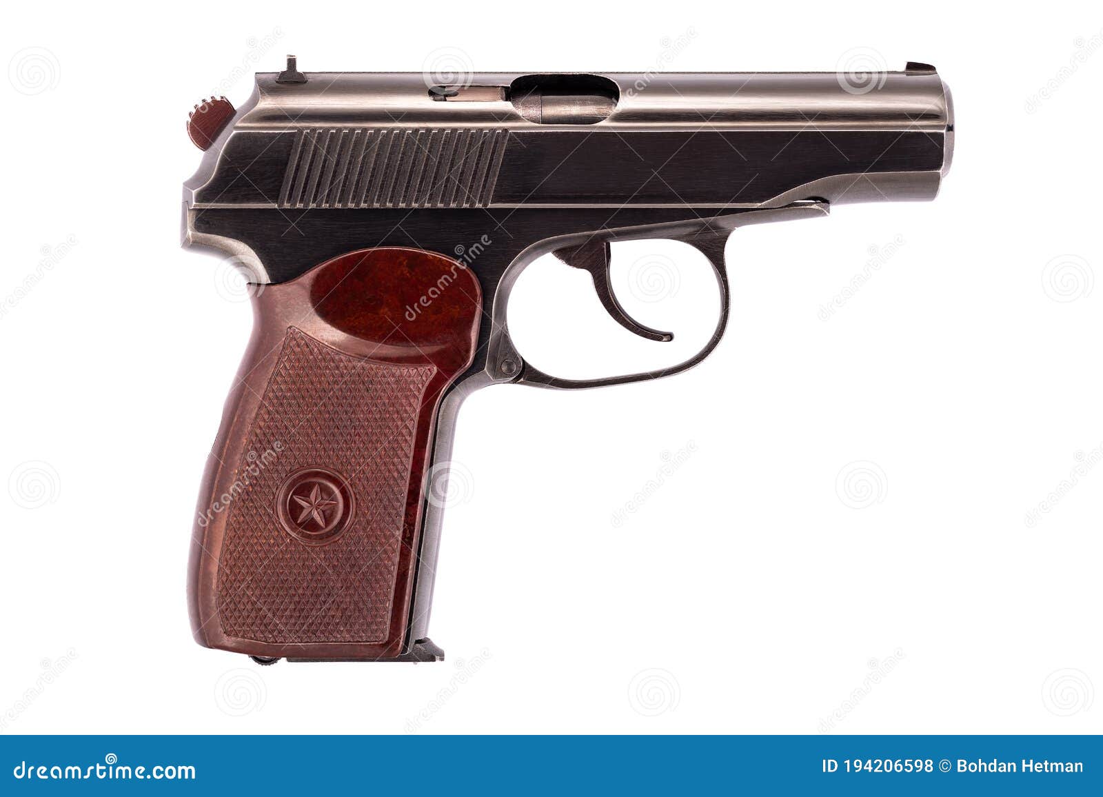 The Makarov pistol stock photo. Image of metallic, protection - 194206598