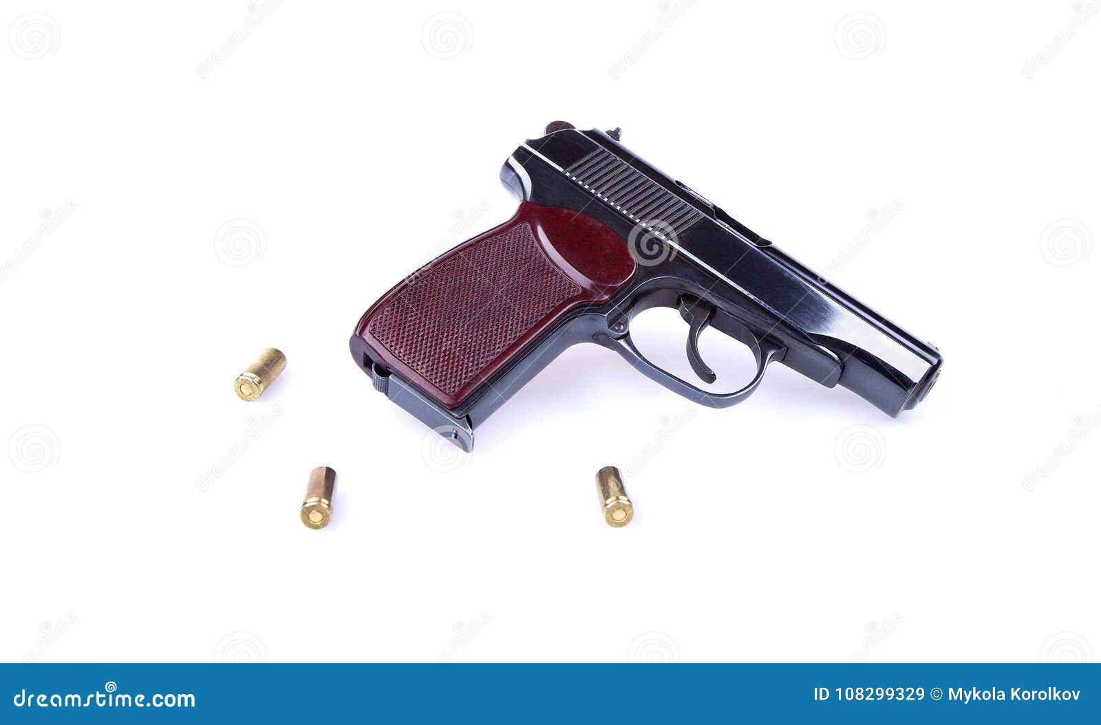 The Makarov Pistol Or PM Is A Russian Automatic Gun Isolated On White ...