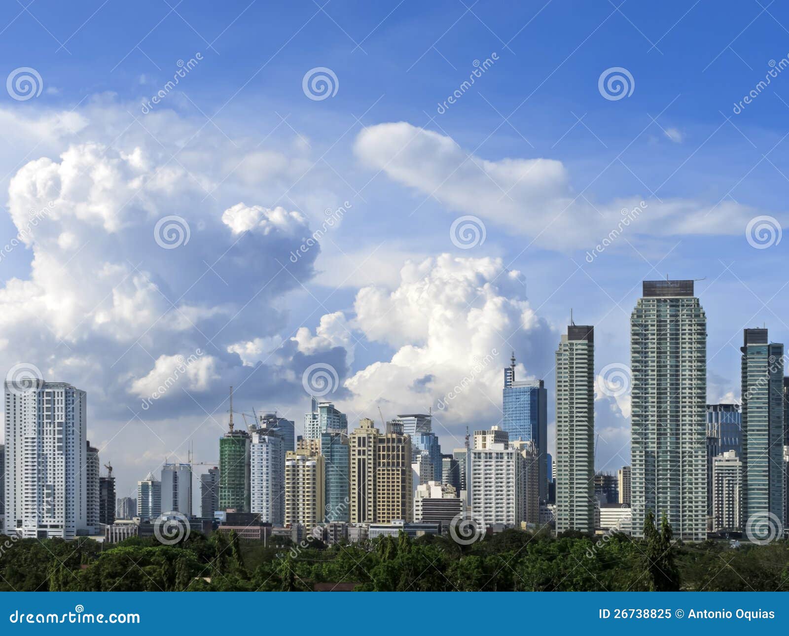 Makati Skyline stock image. Image of architectural, architecture - 26738825